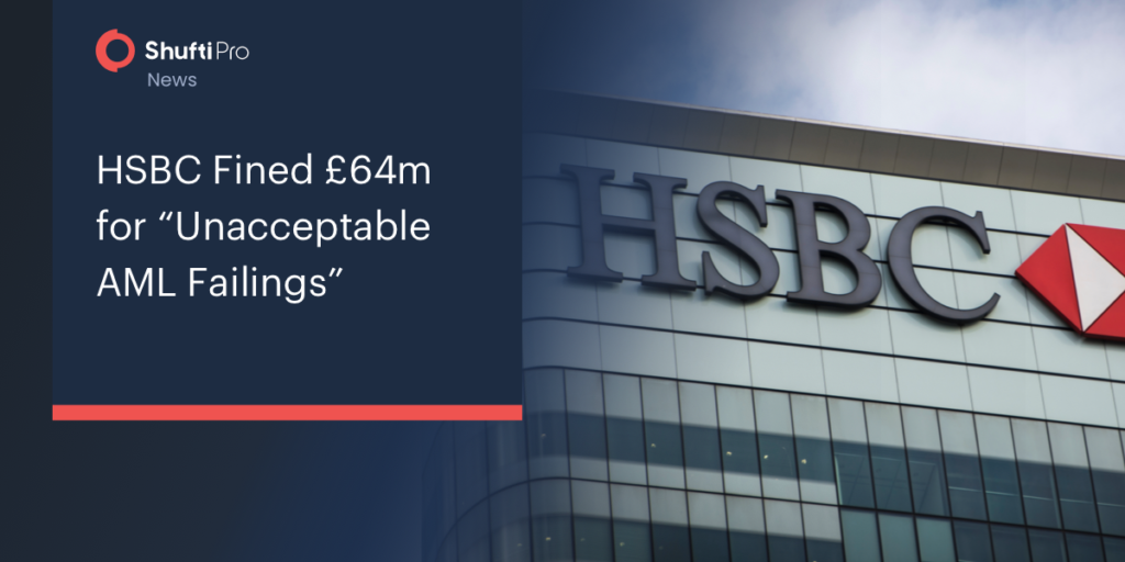 HSBC Fined £64m for “Unacceptable AML Failings”