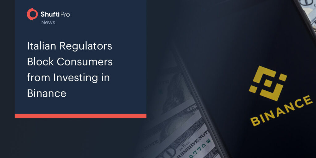 Italian Regulators Block Consumers from Investing in Binance